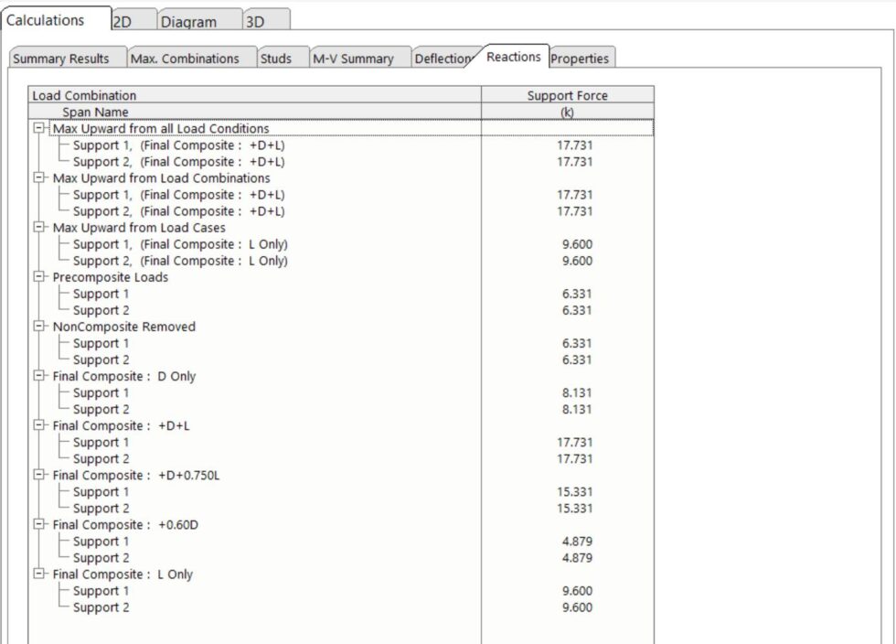 Composite Steel Beam Module - ENERCALC