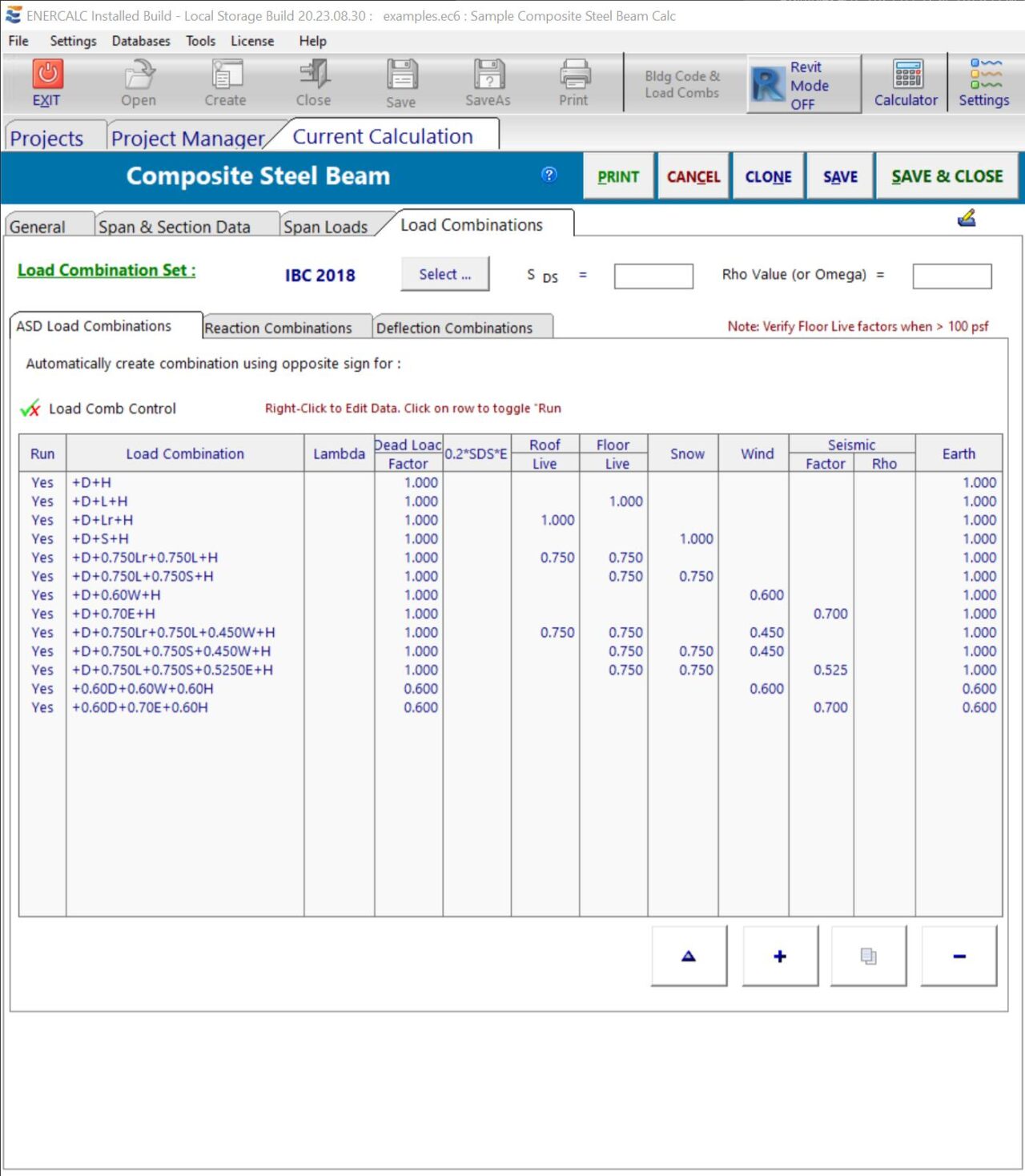Composite Steel Beam Module - ENERCALC