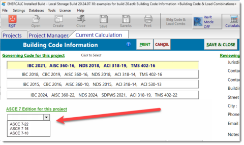 Governing Codes and Design Standards - ENERCALC